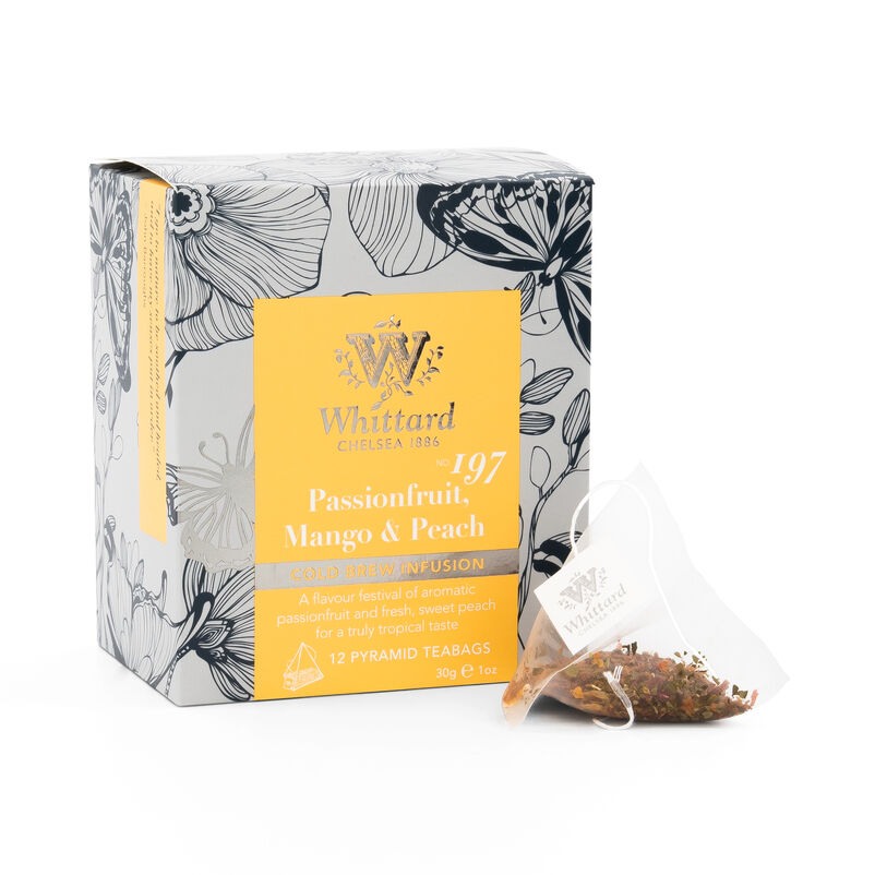Cold Brew Passionfruit, Mango & Peach Pyramid Teabags | Teabags ...